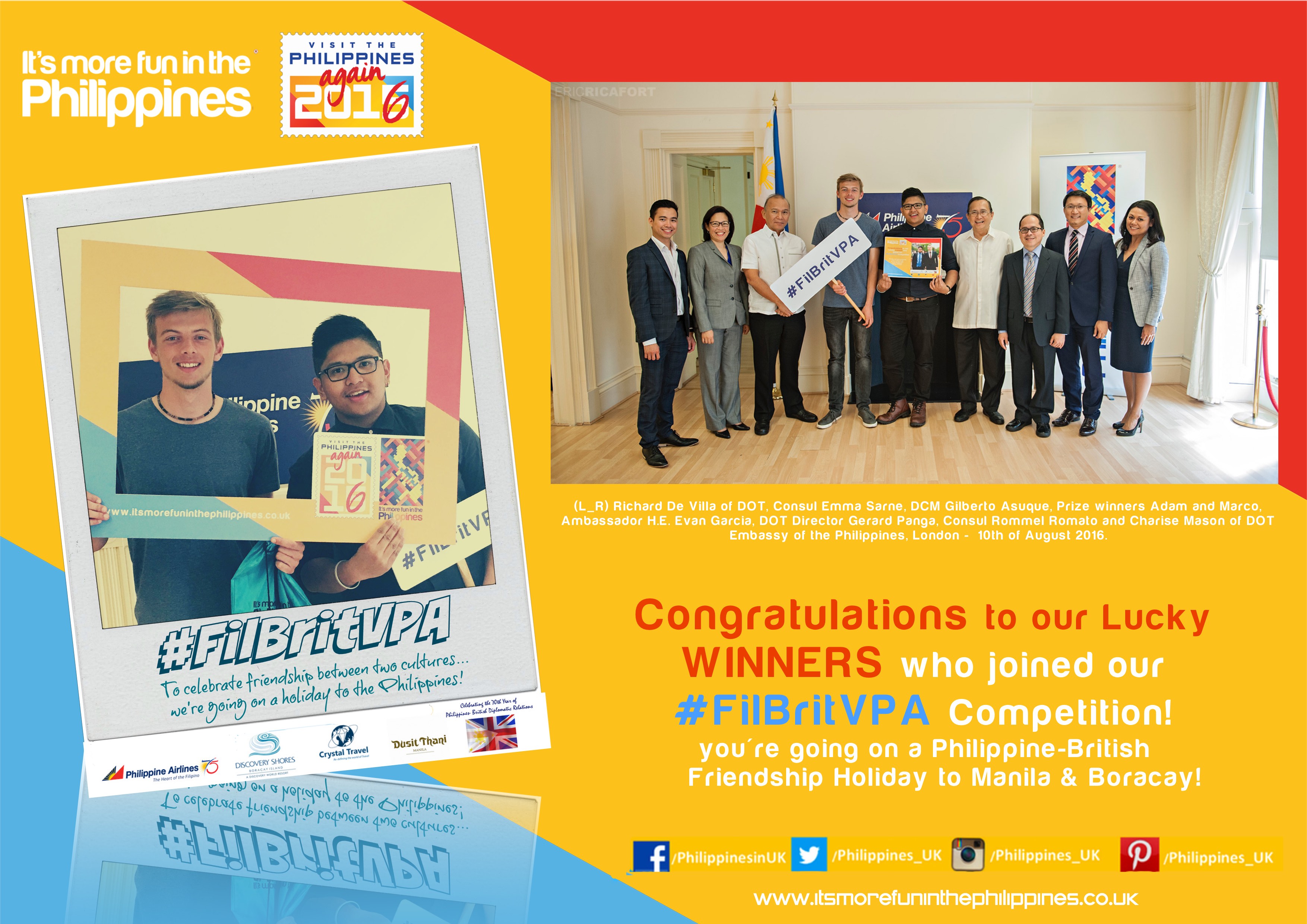 Fil-Brit Best Mates win the Philippine Luxury Holiday Competition in ...